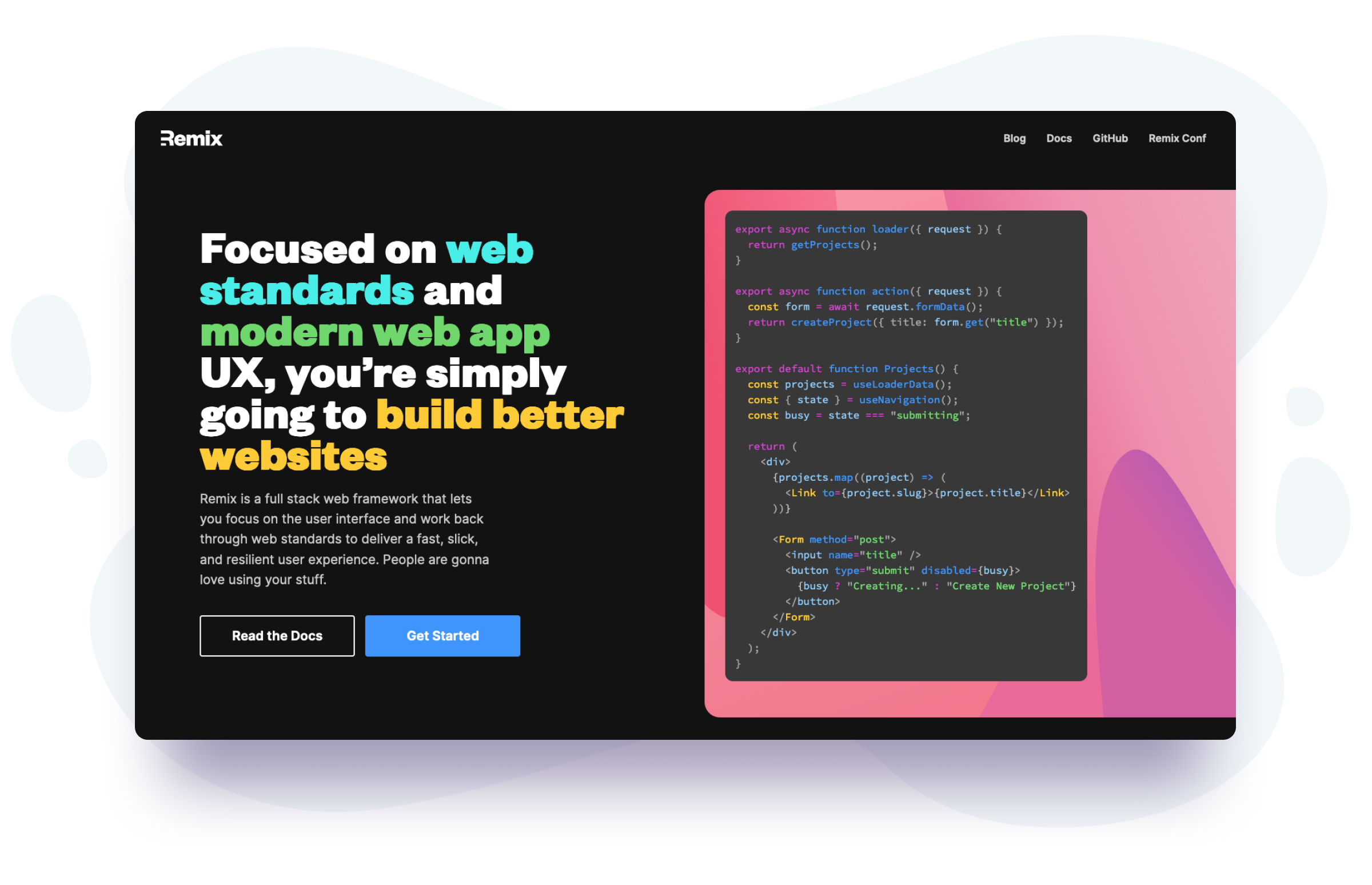 In what ways does Remix improve and strengthen Hydrogen, Shopify's framework for front-end ...